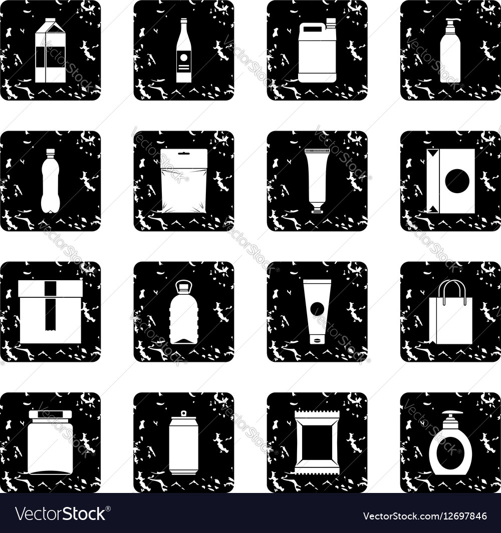 Packaging items icons set Royalty Free Vector Image Packaging items icons set Royalty Free Vector Image