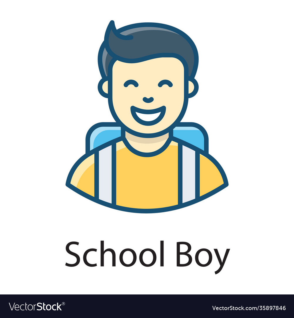 School boy Royalty Free Vector Image - VectorStock