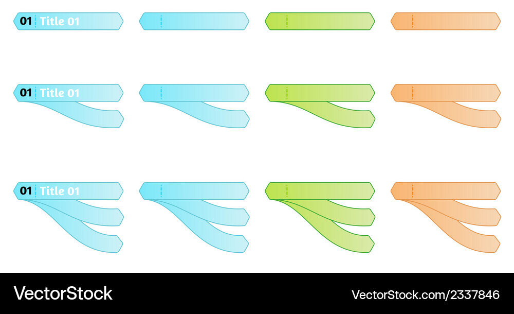 Set of three color labels Royalty Free Vector Image