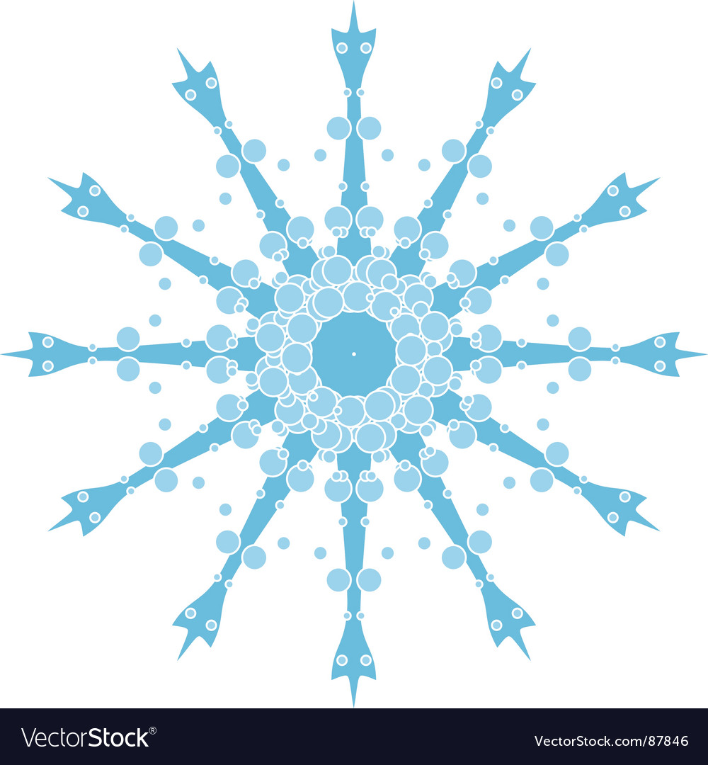 Snowflake rounded Royalty Free Vector Image - VectorStock