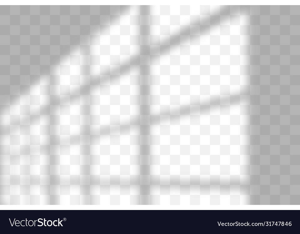 Transparent window shadow light effect Royalty Free Vector