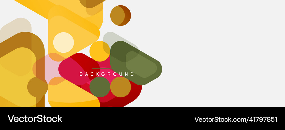 Abstract round geometric shapes and circles Vector Image