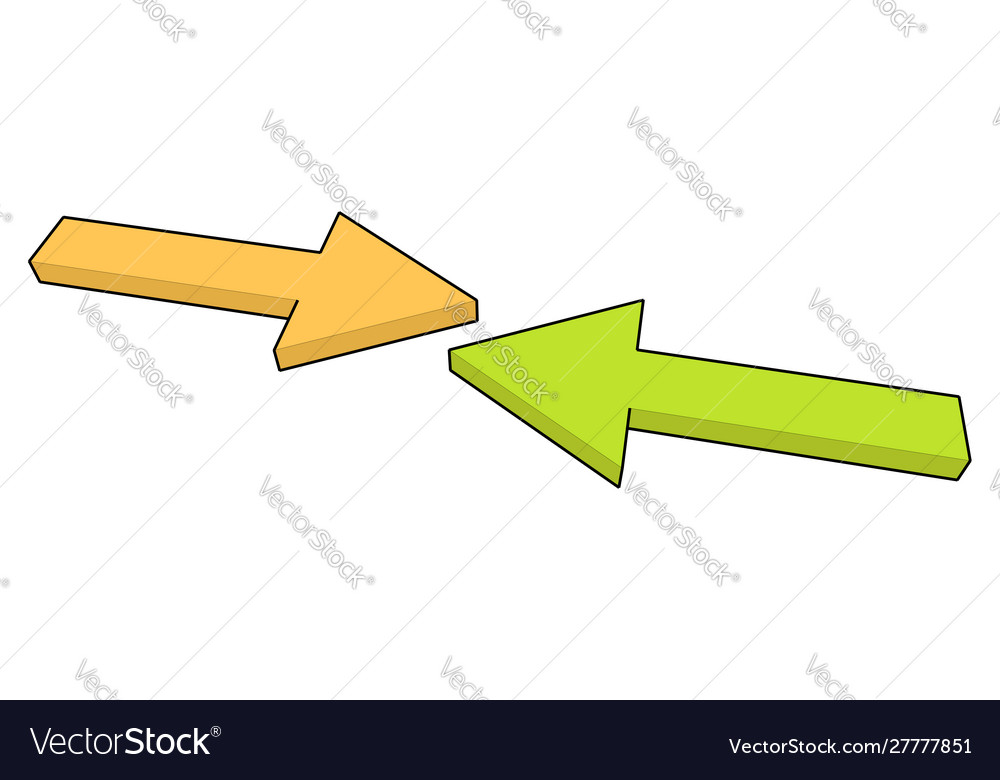 Arrow reflect Royalty Free Vector Image - VectorStock