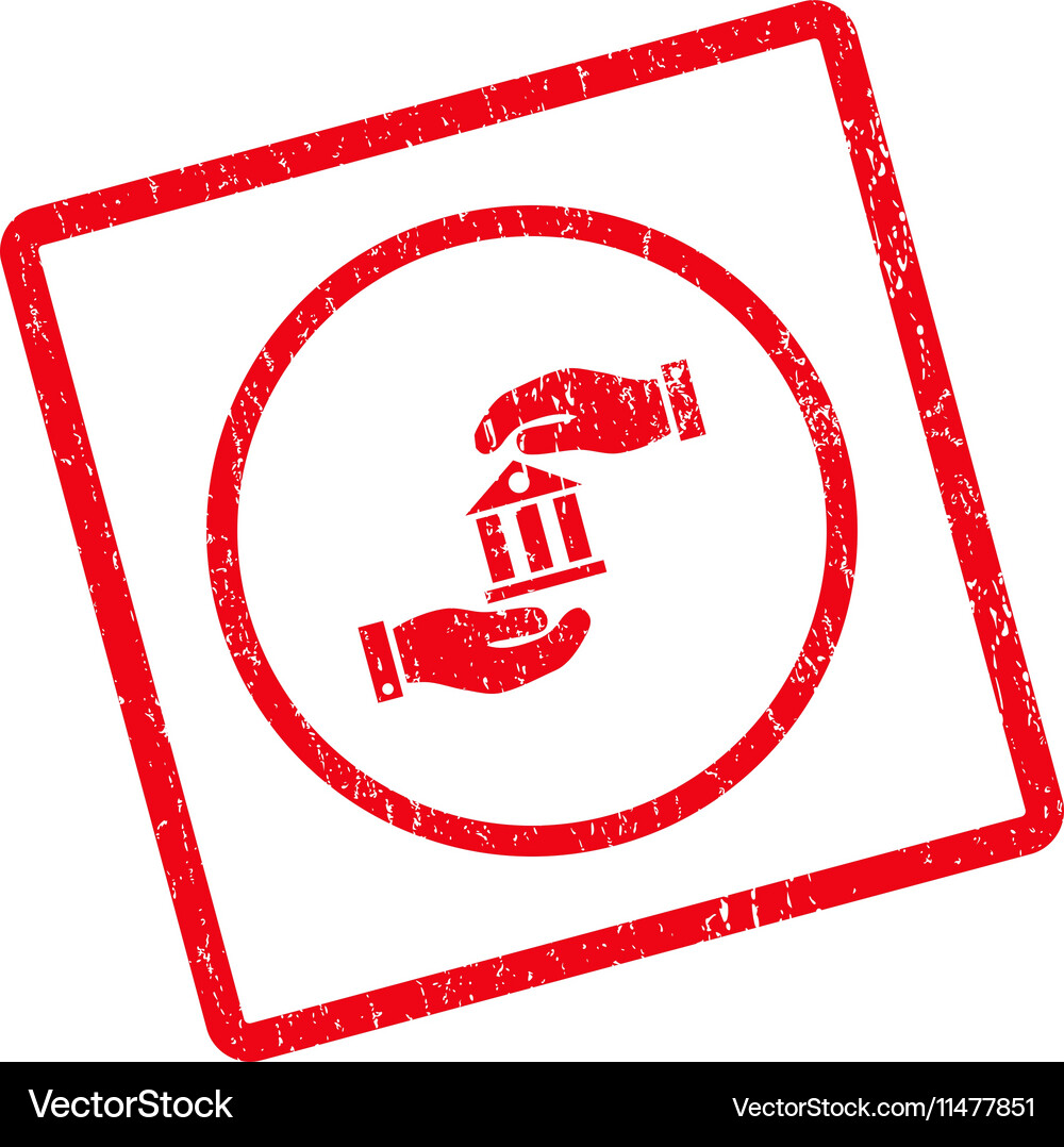 Bank service icon rubber stamp Royalty Free Vector Image