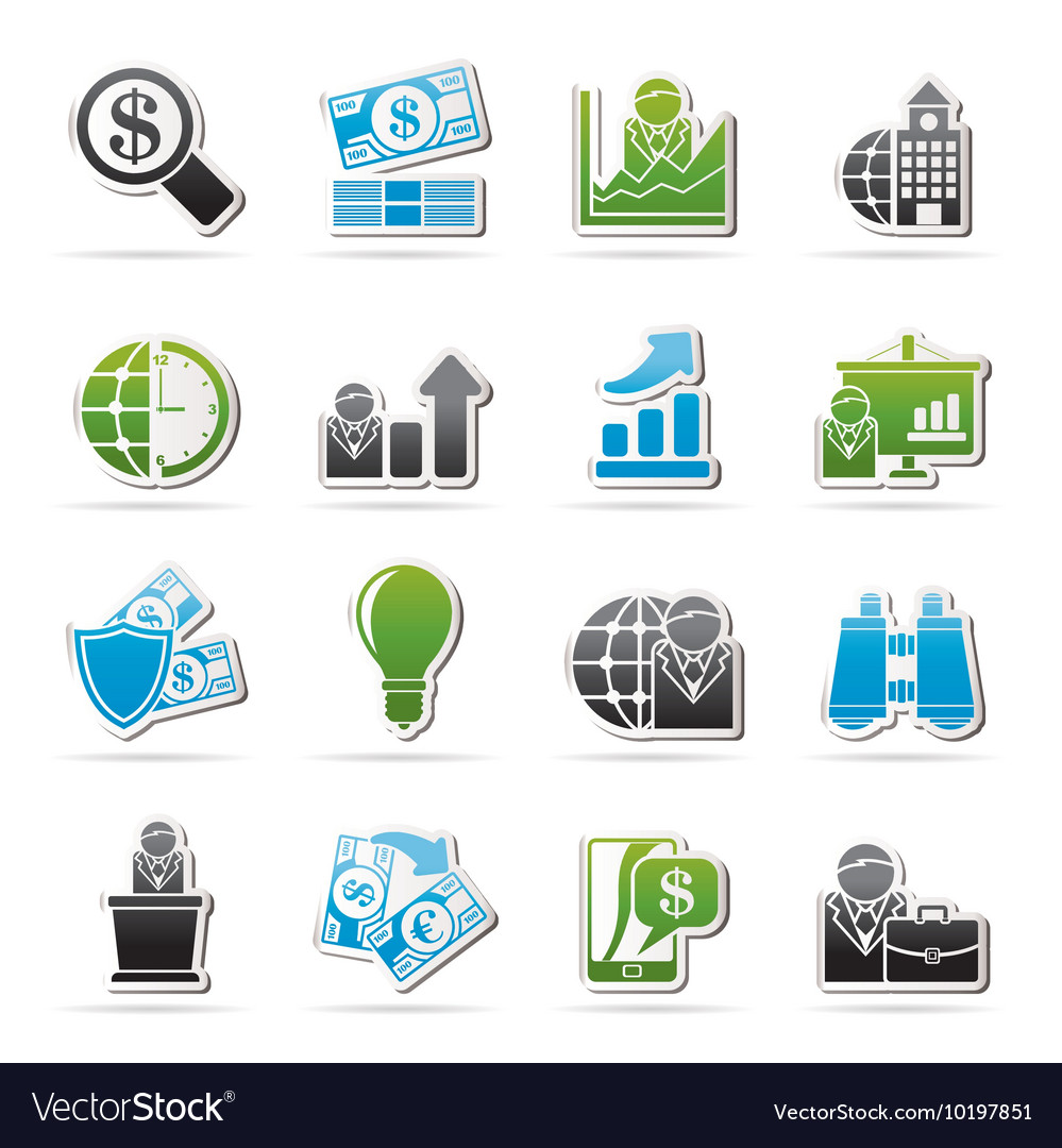 Business and finance strategies icons Royalty Free Vector