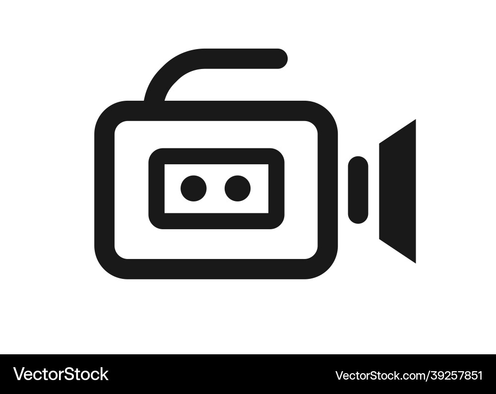 Camera icon line stlyle isolated on white Vector Image