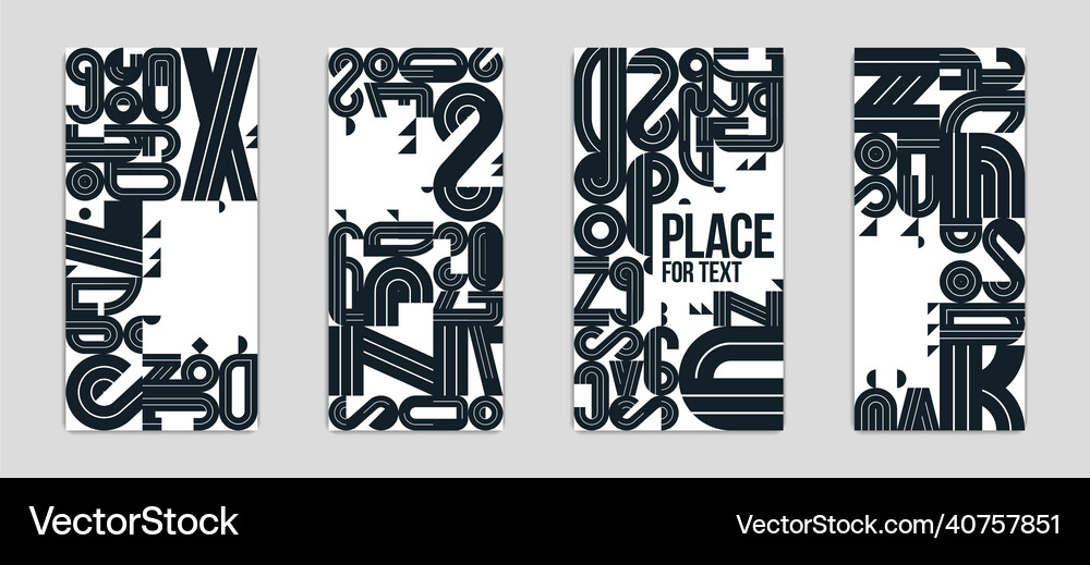 Covers and brochures for advertising geometric Vector Image