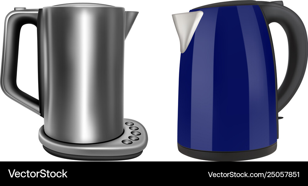 Electric kettle stainless steel Royalty Free Vector Image