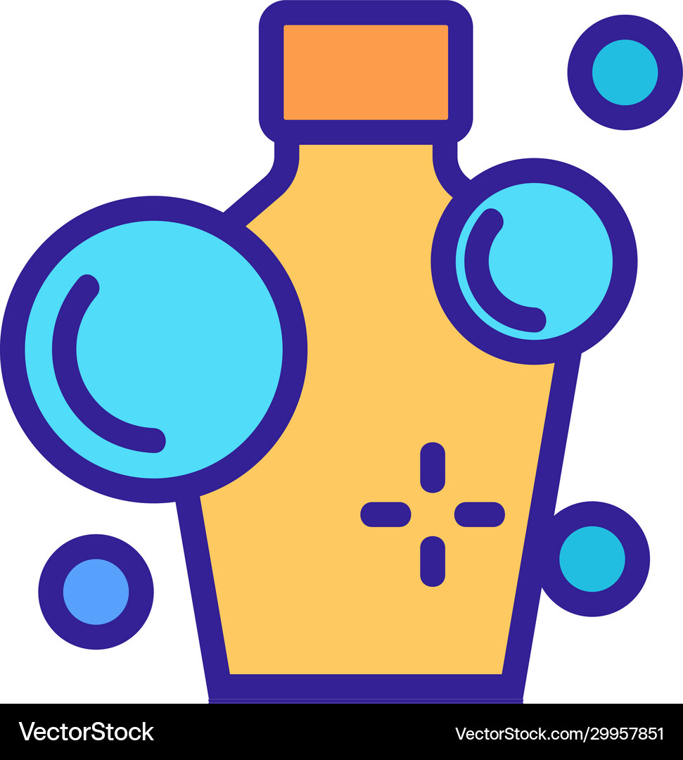 Foam bubbles icon isolated contour symbol Vector Image