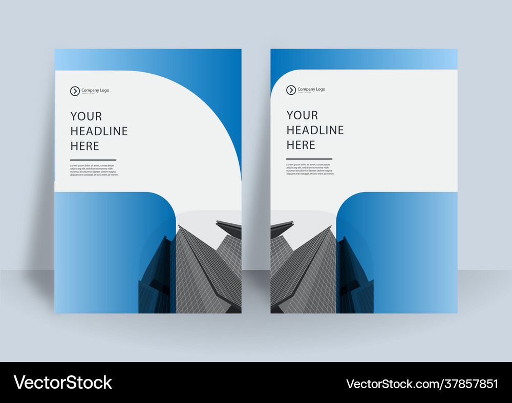 Modern blue cover design template graphic design Vector Image