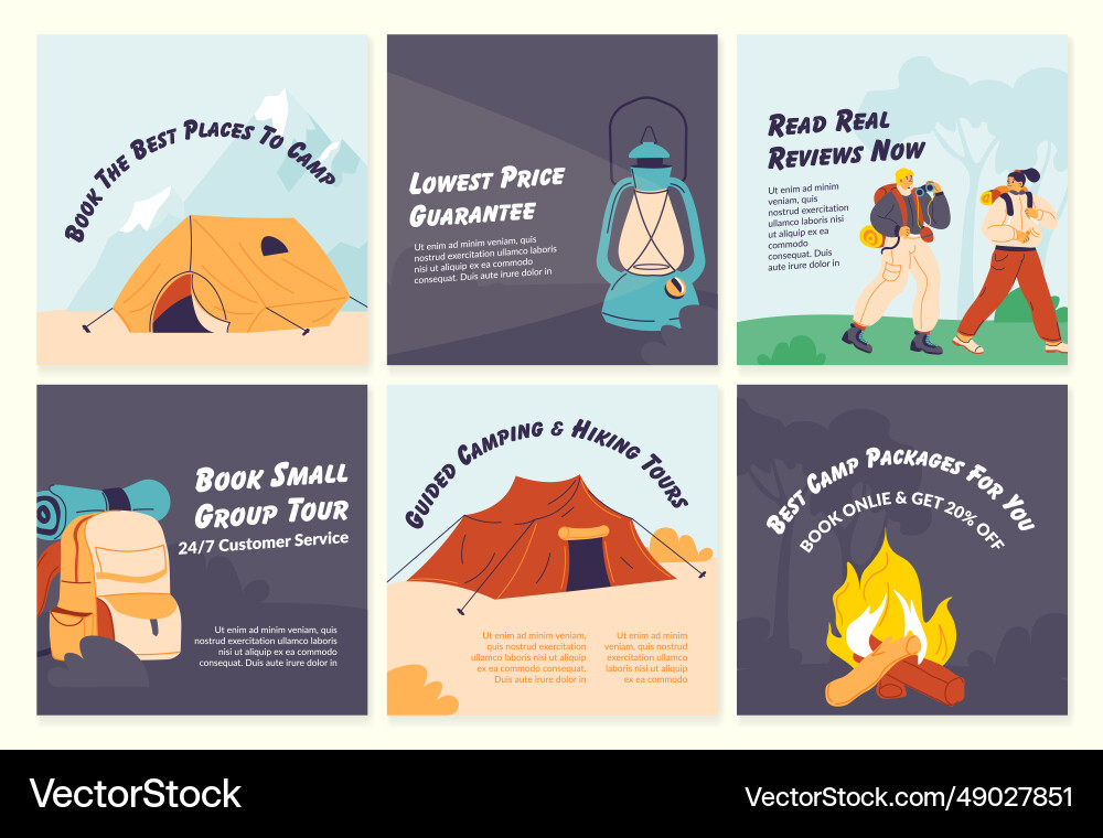 Network post collection with camp tour advertising