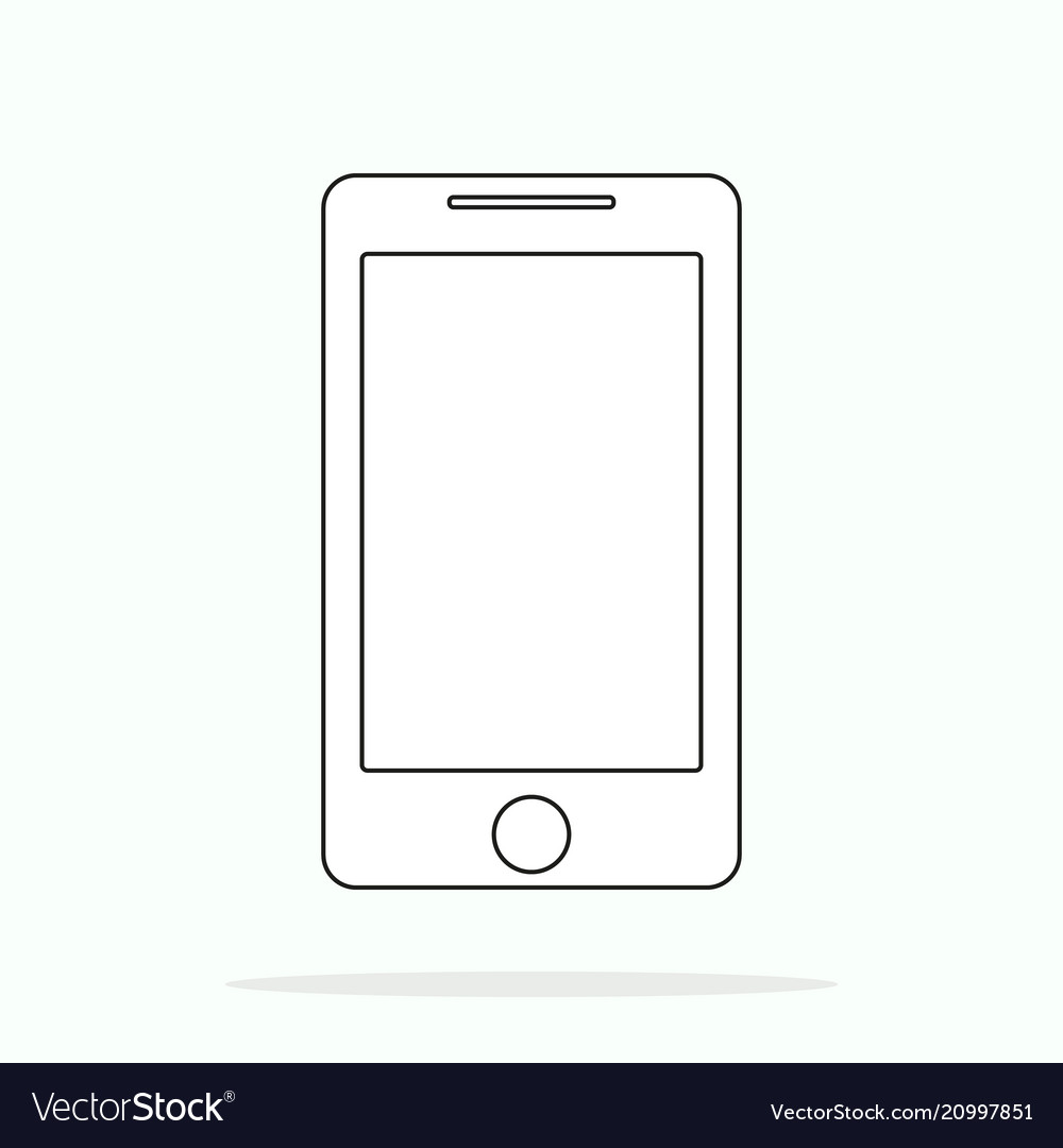 Smartphone line outline style Royalty Free Vector Image Smartphone line outline style Royalty Free Vector Image