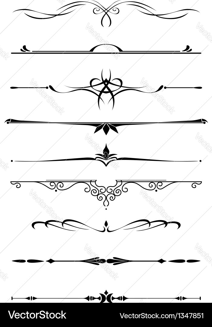 Vintage dividers and borders Royalty Free Vector Image