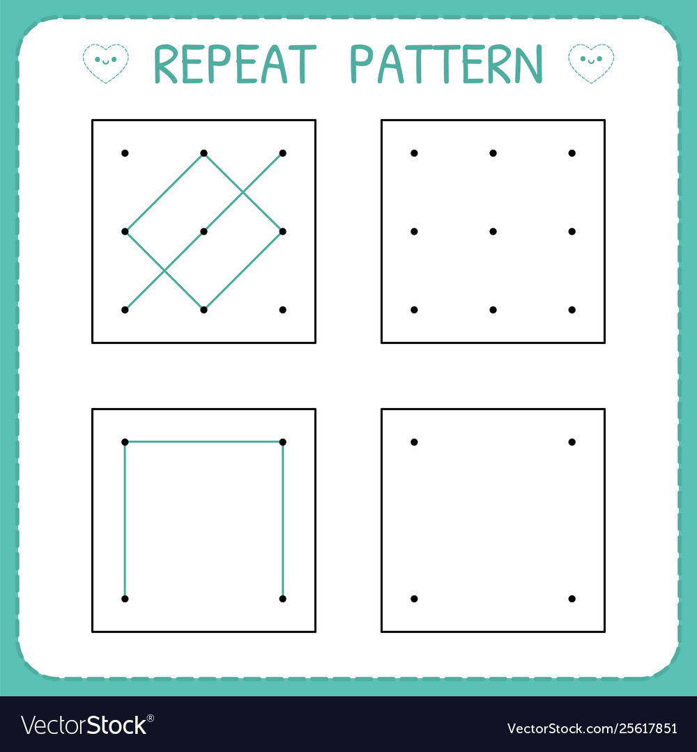 Working page for children repeat pattern Vector Image