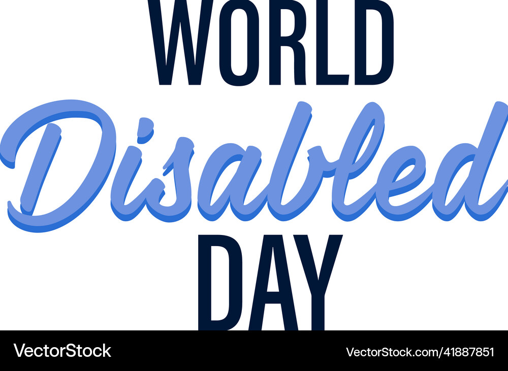 World disabled day logo design Royalty Free Vector Image