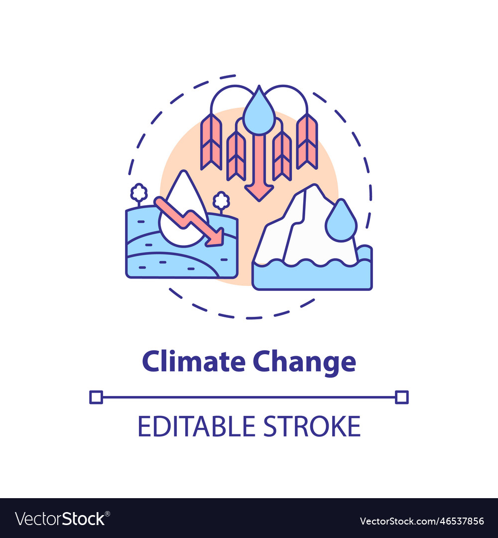 Climate changes concept icon Royalty Free Vector Image