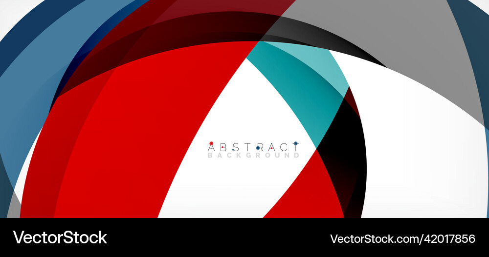 Color circle shapes minimal geometric background Vector Image