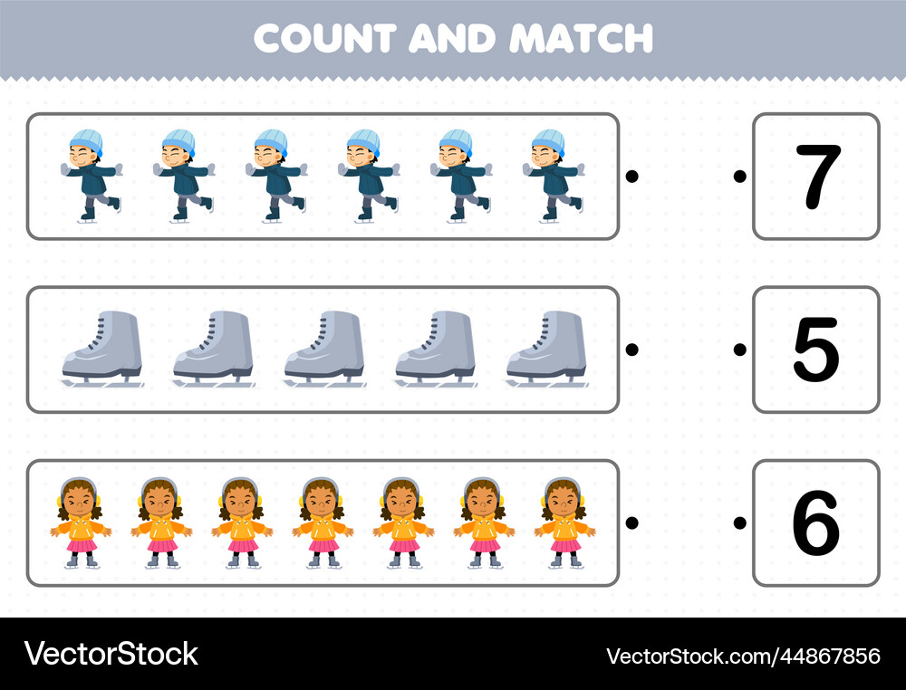 Education game for children count the number Vector Image