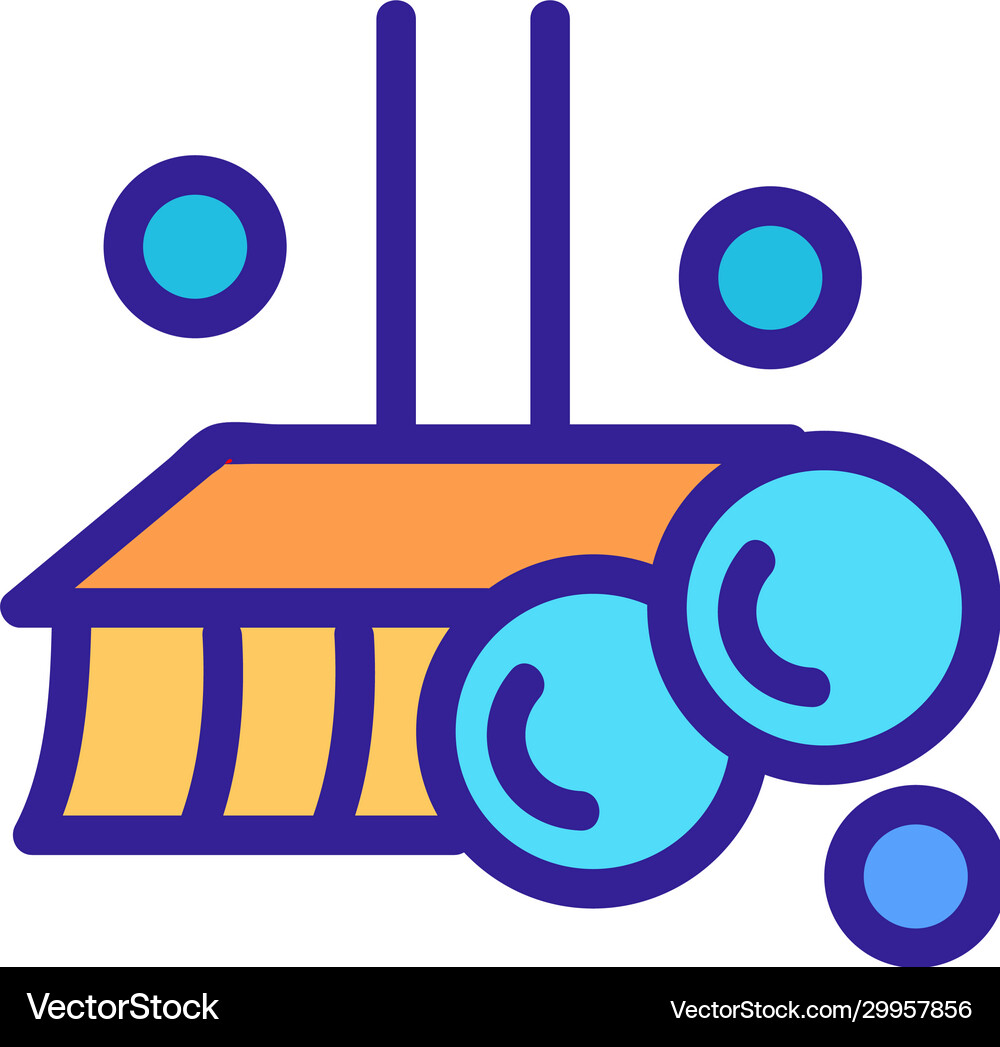 Foam bubbles icon isolated contour symbol Vector Image