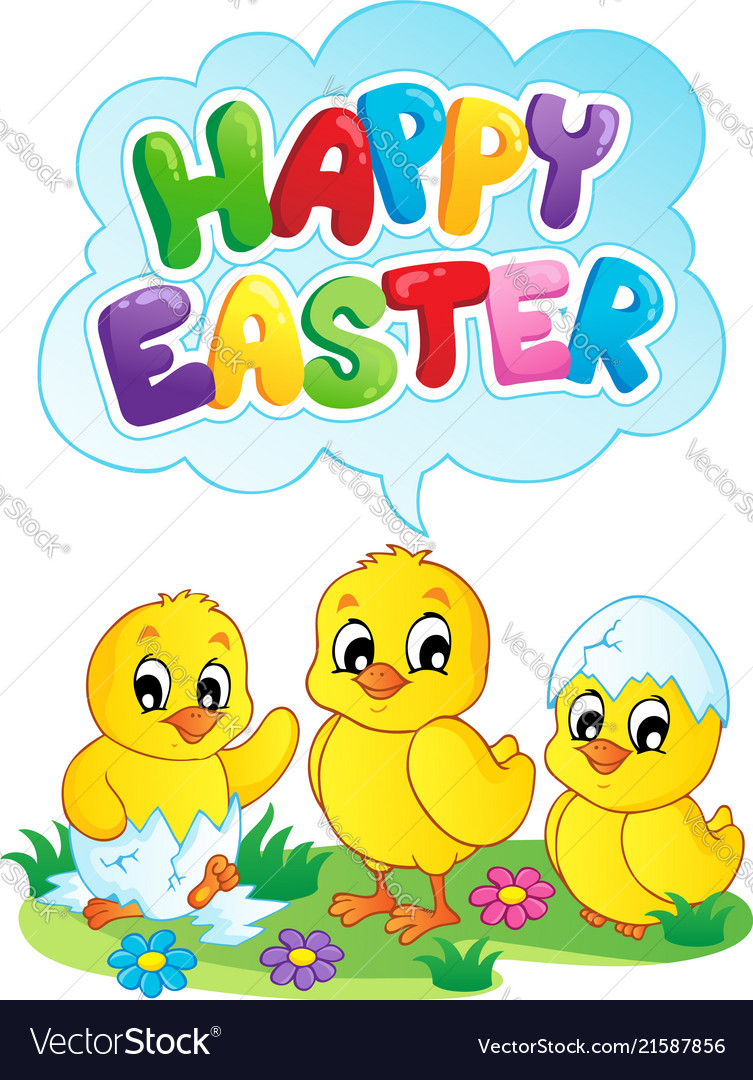 Happy easter sign theme image 5 Royalty Free Vector Image