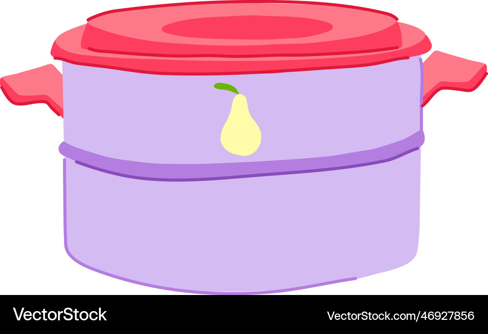Meal lunch box cartoon Royalty Free Vector Image