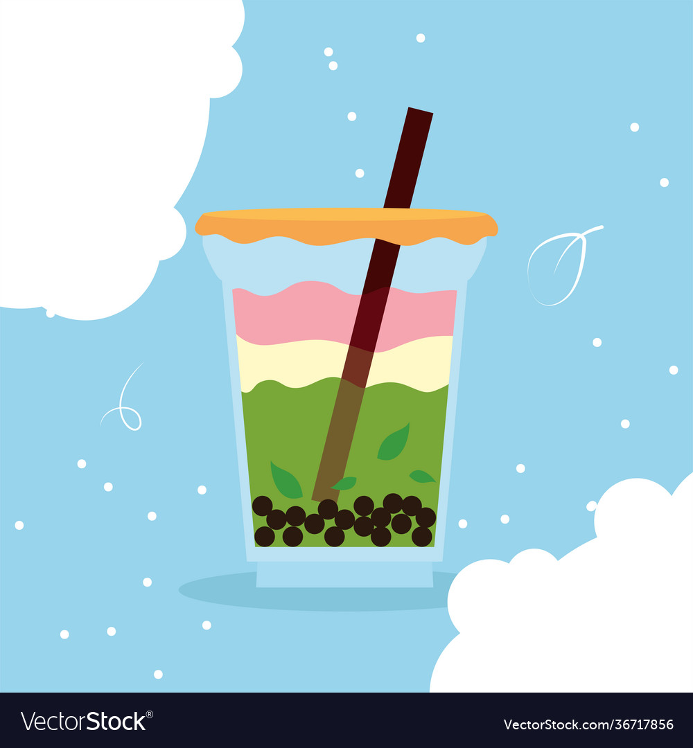 Mixed bubble milk Royalty Free Vector Image - VectorStock