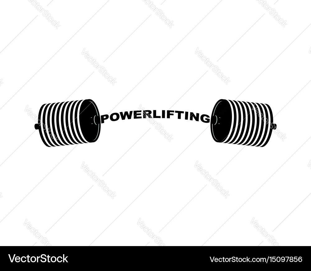 Powerlifting barbell sports accessory lifting Vector Image