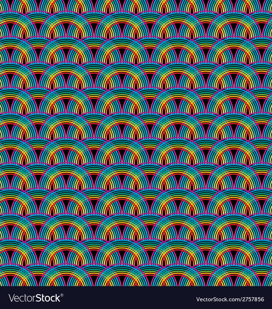 Seamless rainbow pattern tile Royalty Free Vector Image