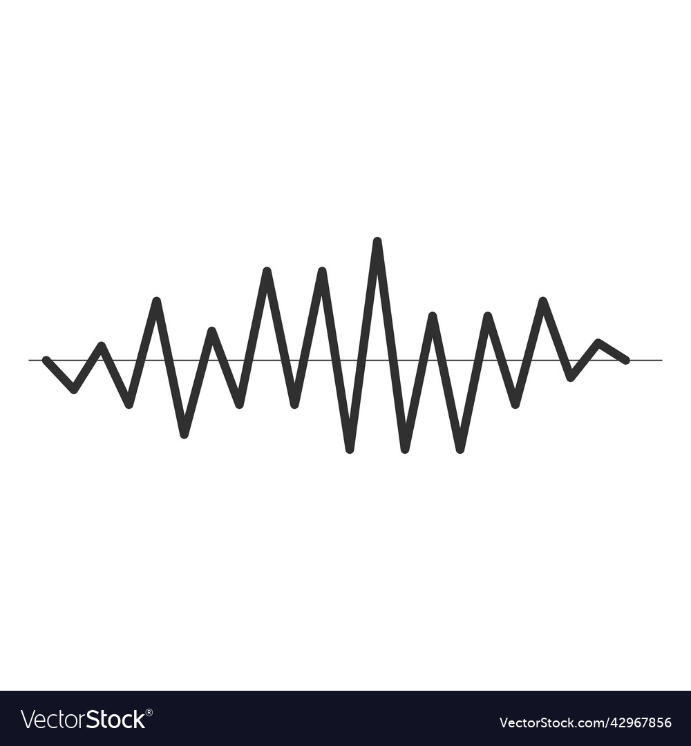 Sound wave sharp Royalty Free Vector Image - VectorStock