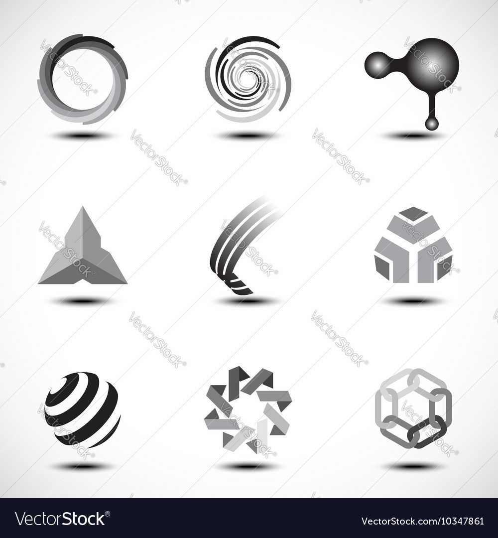 Business abstract icons Royalty Free Vector Image