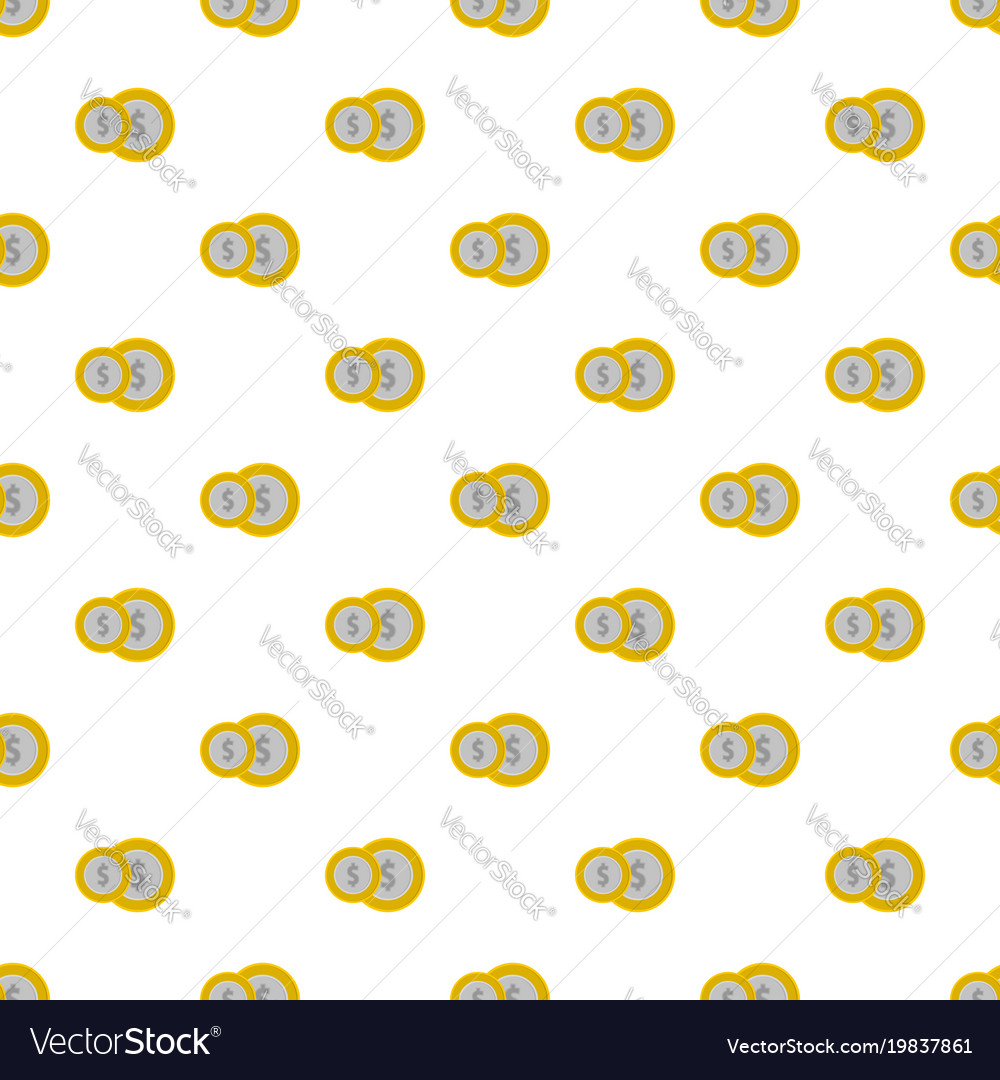 Coin pattern seamless Royalty Free Vector Image