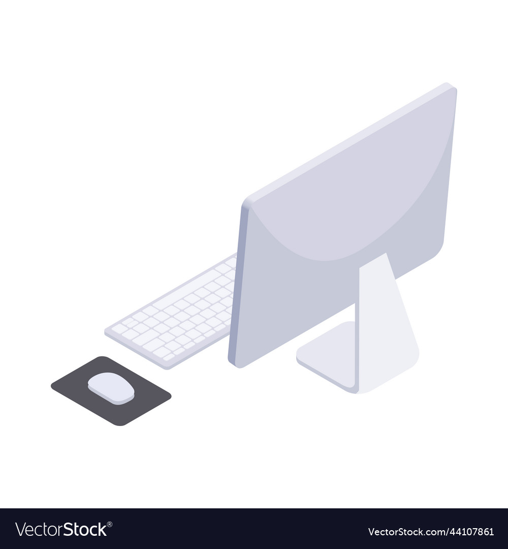 Computer isometric Royalty Free Vector Image - VectorStock
