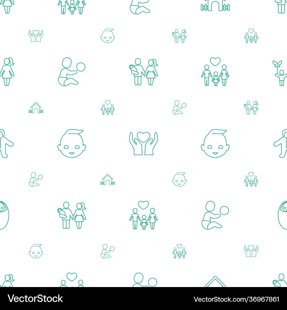Family icons pattern seamless white background Vector Image