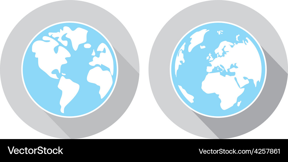 Hand drawn earth sign isolated on white Royalty Free Vector