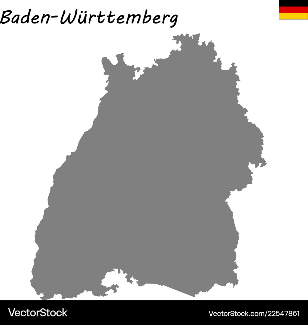 High quality map is a state of germany Royalty Free Vector
