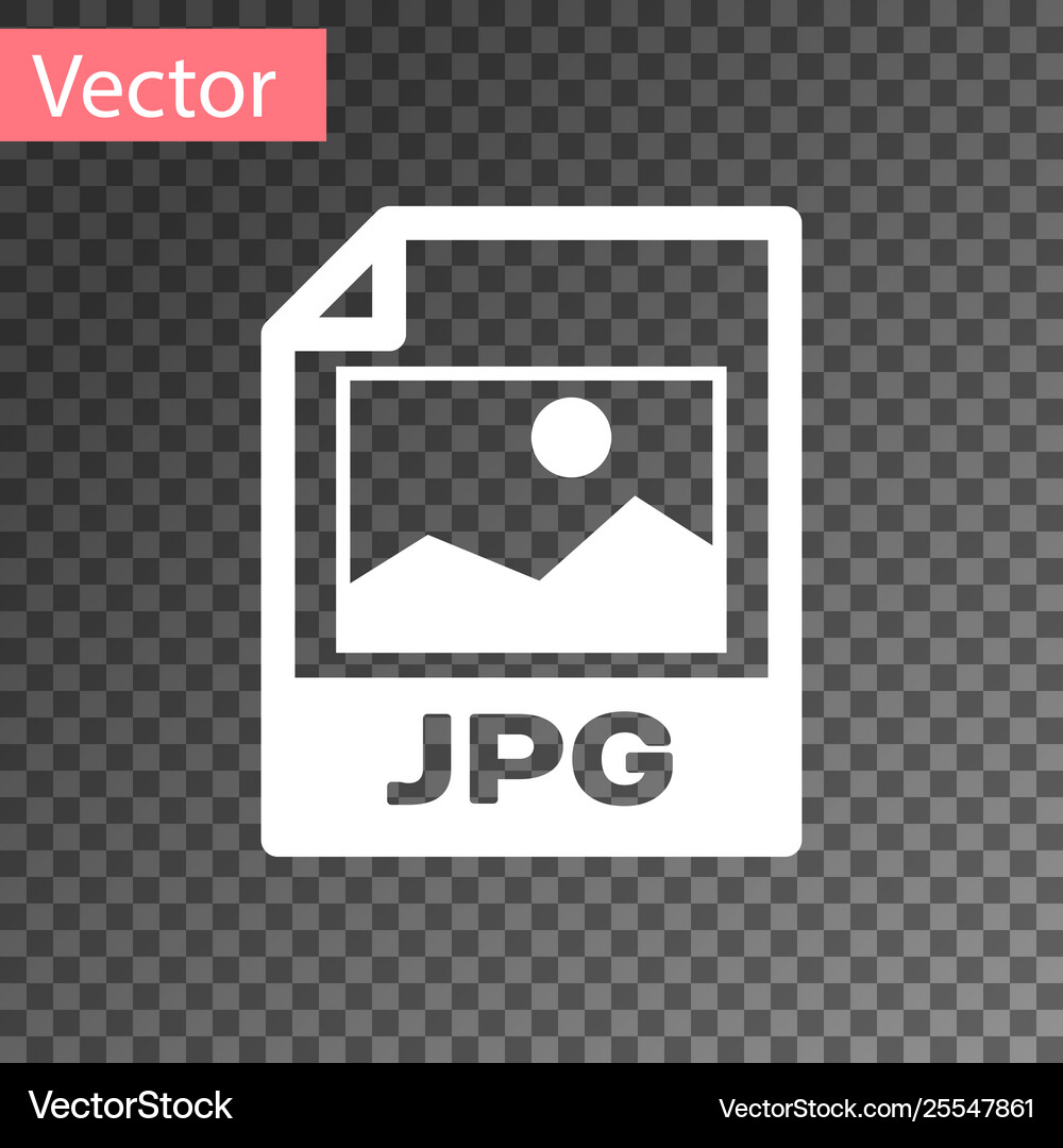White jpg file document icon download image Vector Image