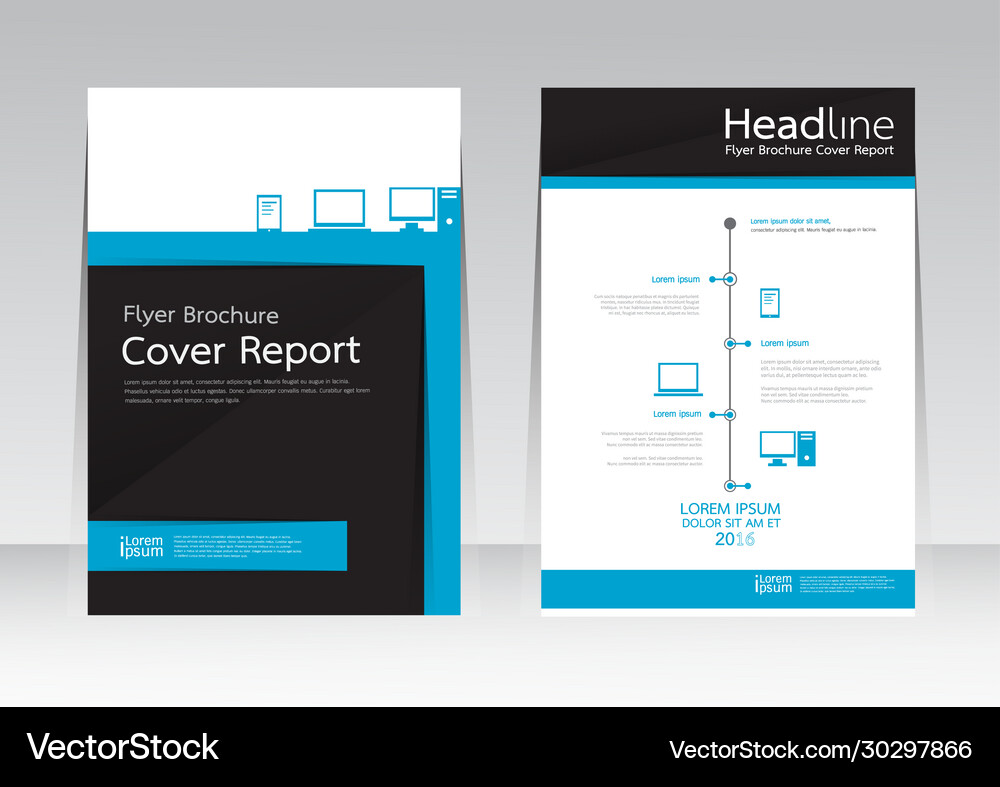 Business report design template in a4 Royalty Free Vector