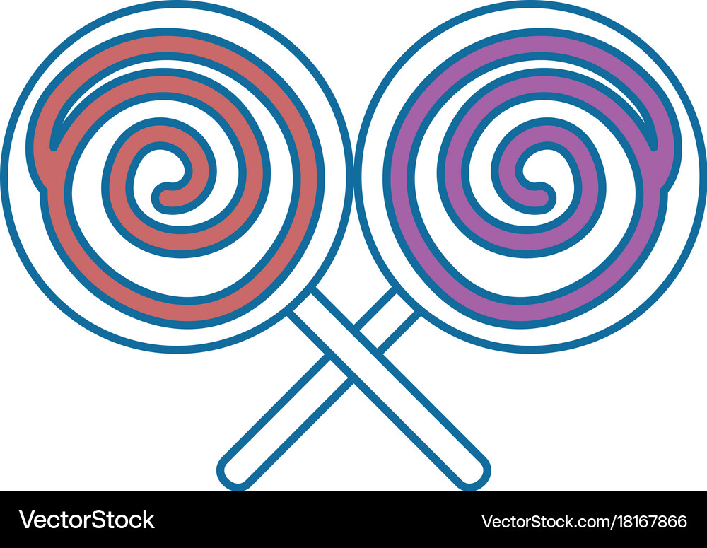 Candies sweet isolated icon Royalty Free Vector Image