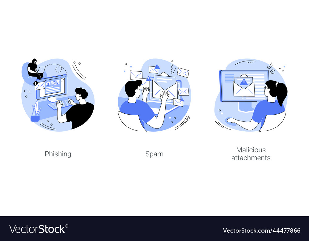 Computer network attack isolated cartoon Vector Image
