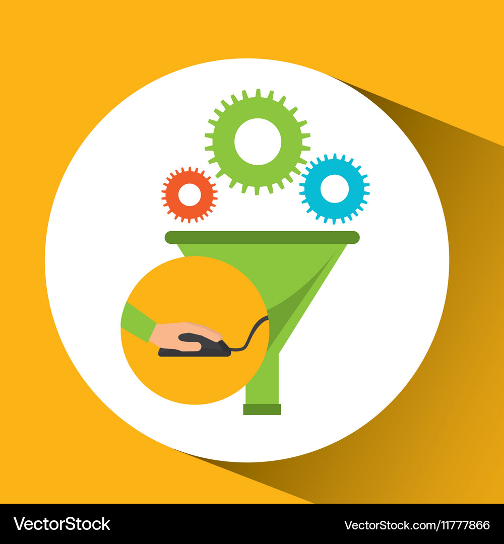 Development app technology data filter Royalty Free Vector