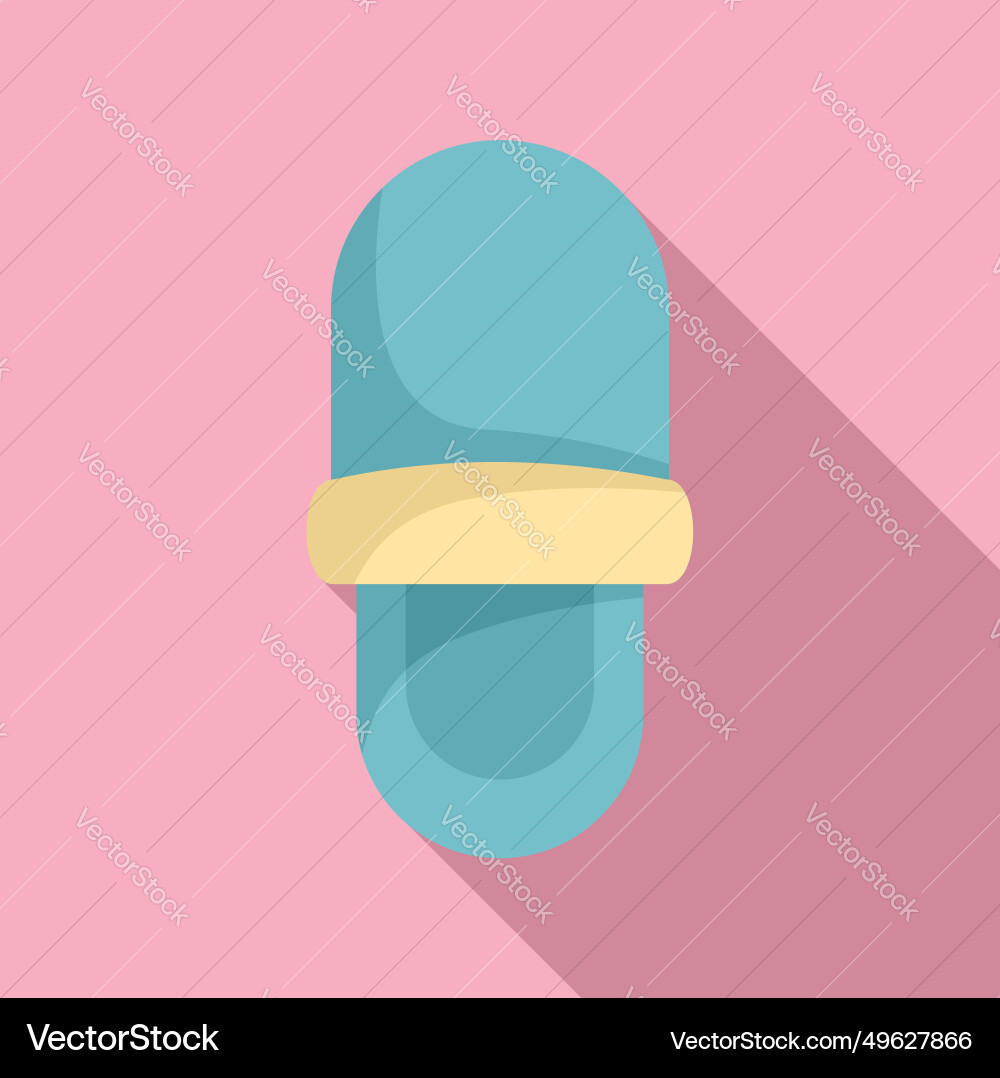 Indoor slippers icon flat fun floor Royalty Free Vector