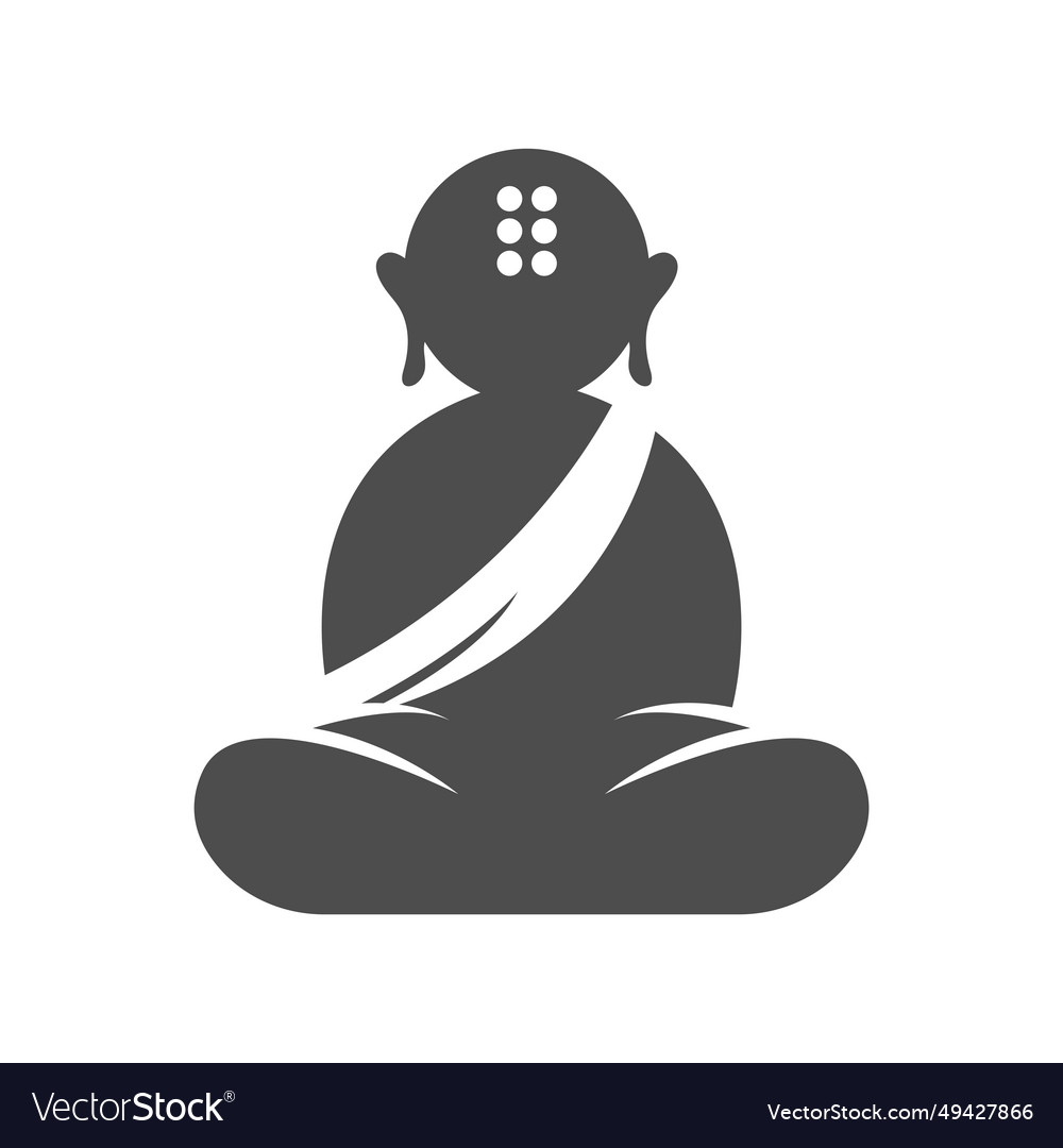 Monk logo icon design Royalty Free Vector Image Monk logo icon design Royalty Free Vector Image
