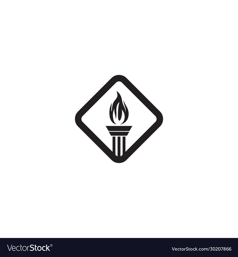 Torch logo design template Royalty Free Vector Image