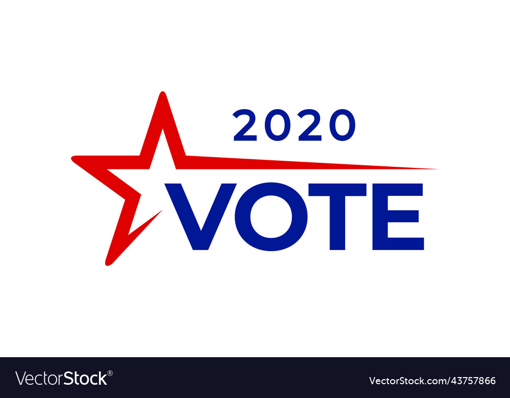 Usa vote text of presidential election day Vector Image