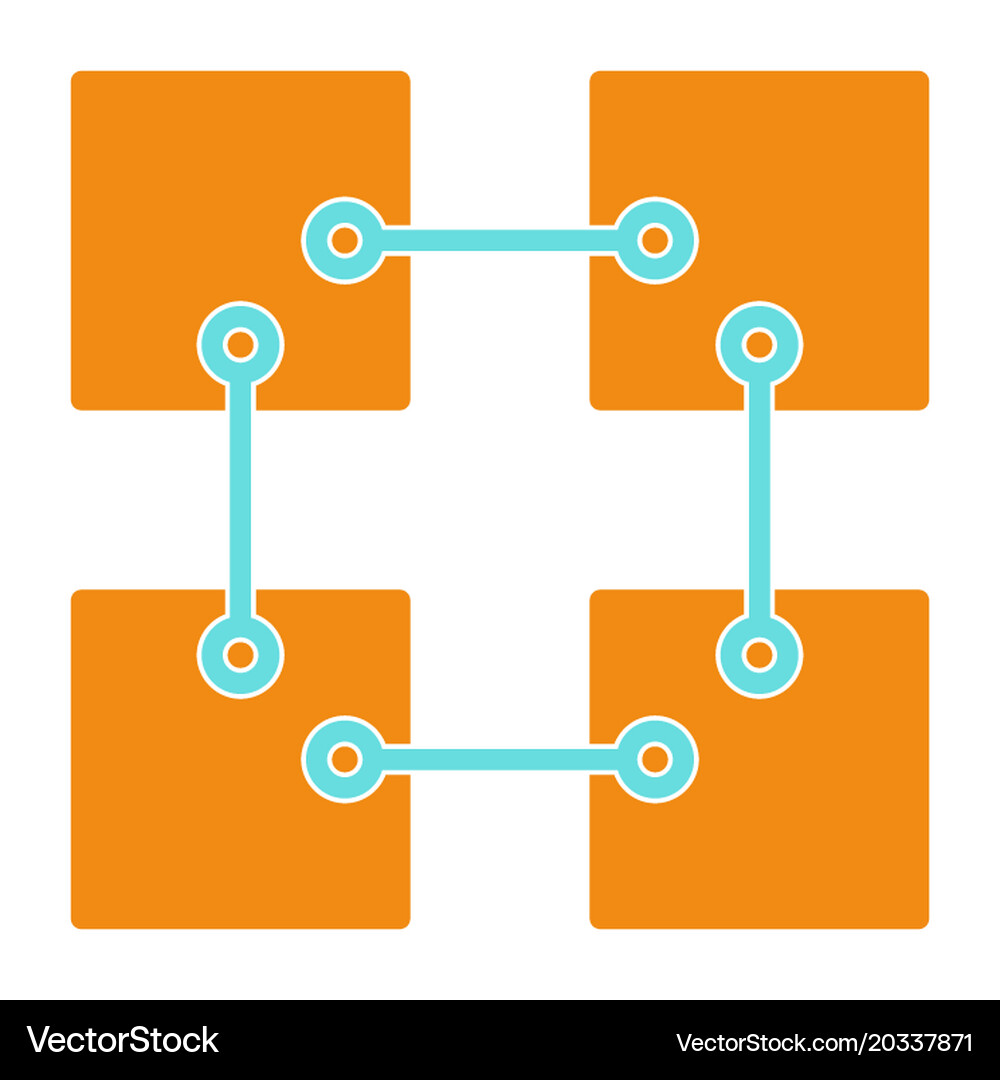 Blockchain icon simple minimal 96x96 pictograph Vector Image
