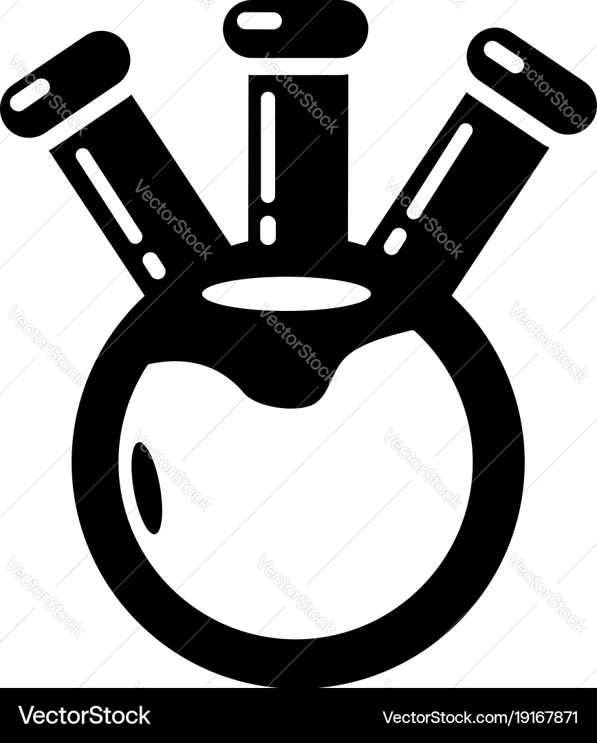 Bulb chemistry science icon simple black style Vector Image