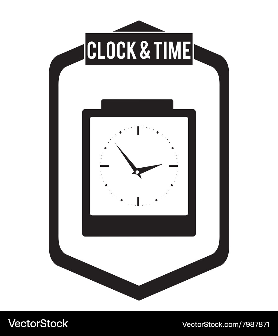 Clock and time design Royalty Free Vector Image