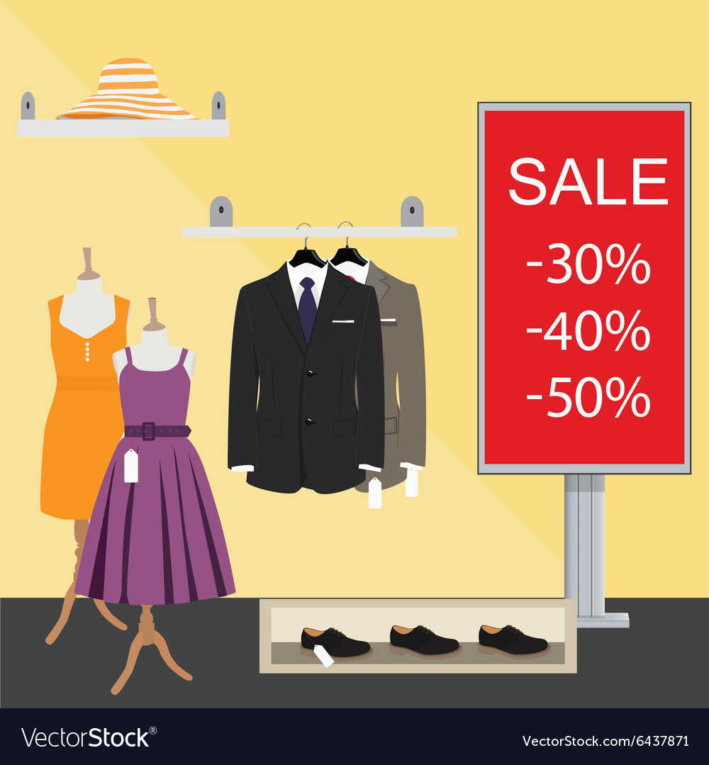 Clothes store Royalty Free Vector Image - VectorStock