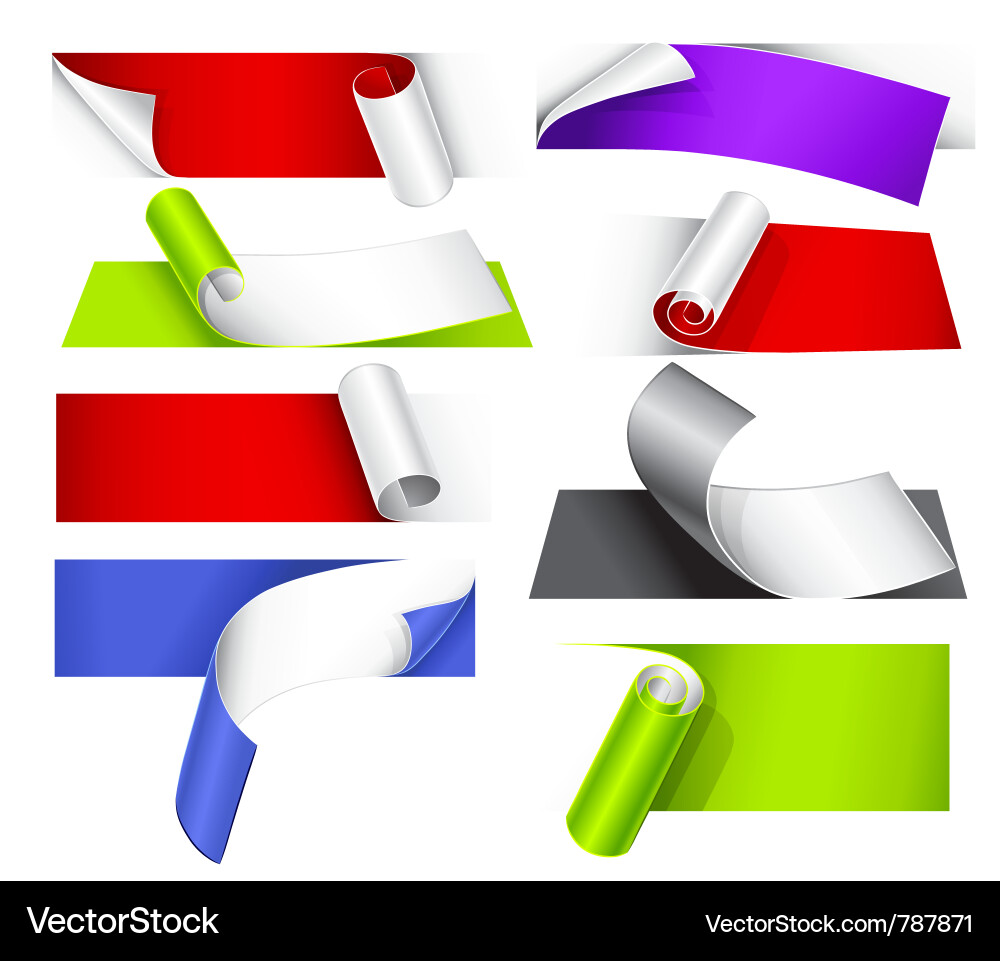Collection of colorful papers Royalty Free Vector Image