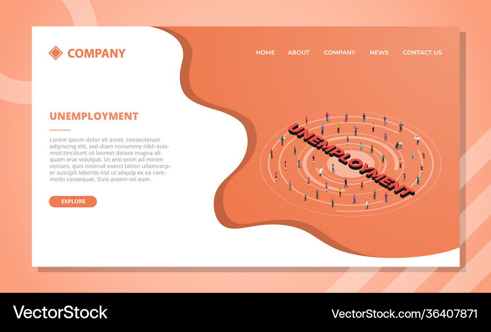 Concept for website template or landing homepage Vector Image